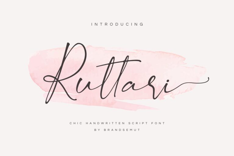 Ruttari // Chic Handwritten Font