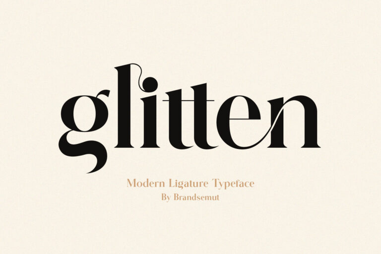 Glitten || Ligature Serif Font
